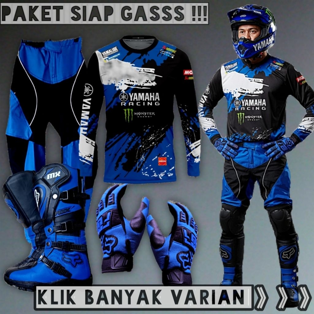 Jual ( Bisa PAKAI NAMA) SETELAN BAJU TRAIL CROSS SATU SET TRABAS DEWASA ...