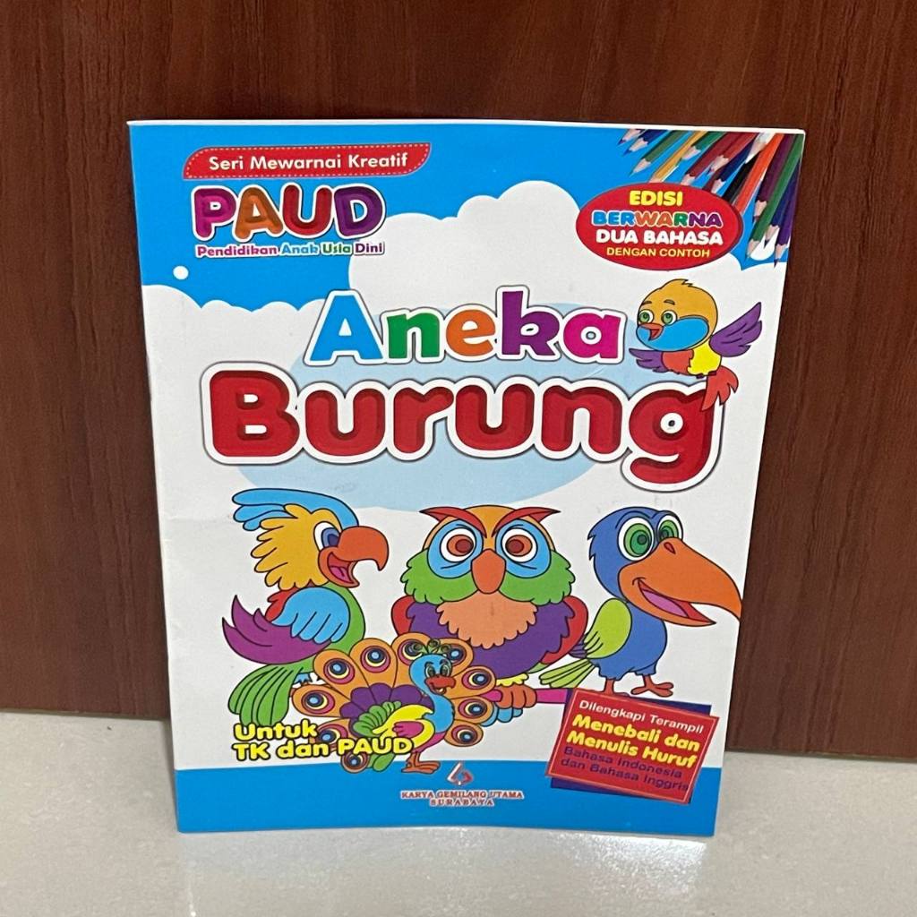 Jual BUKU PAUD Mewarnai Anak 32 Halaman BERWARNA 2 Bahasa Indonesia ...
