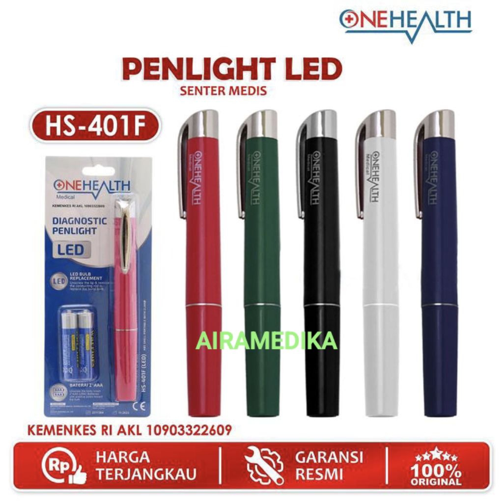 Jual Penlight Diagnistic LED HS401F ONEHEALTH / Senter Pen Diagnostik ...