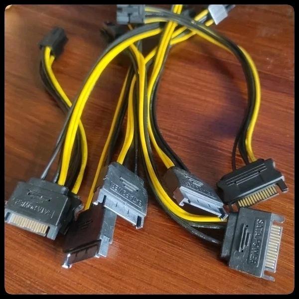 Jual Kabel Power Riser Card-VGA Card Sata to 6 Pin | Shopee Indonesia