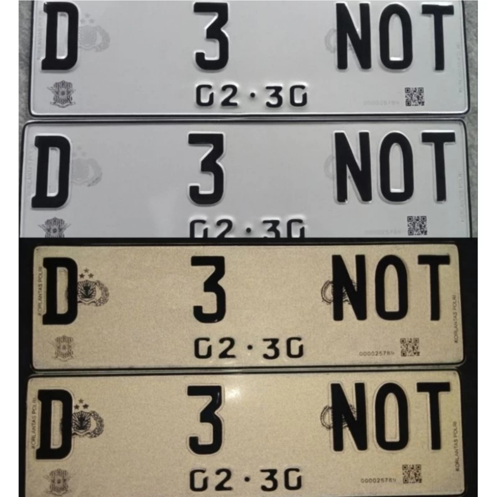 Jual Plat Mobil Reflektif Putih QR Dengan Barcode | Shopee Indonesia