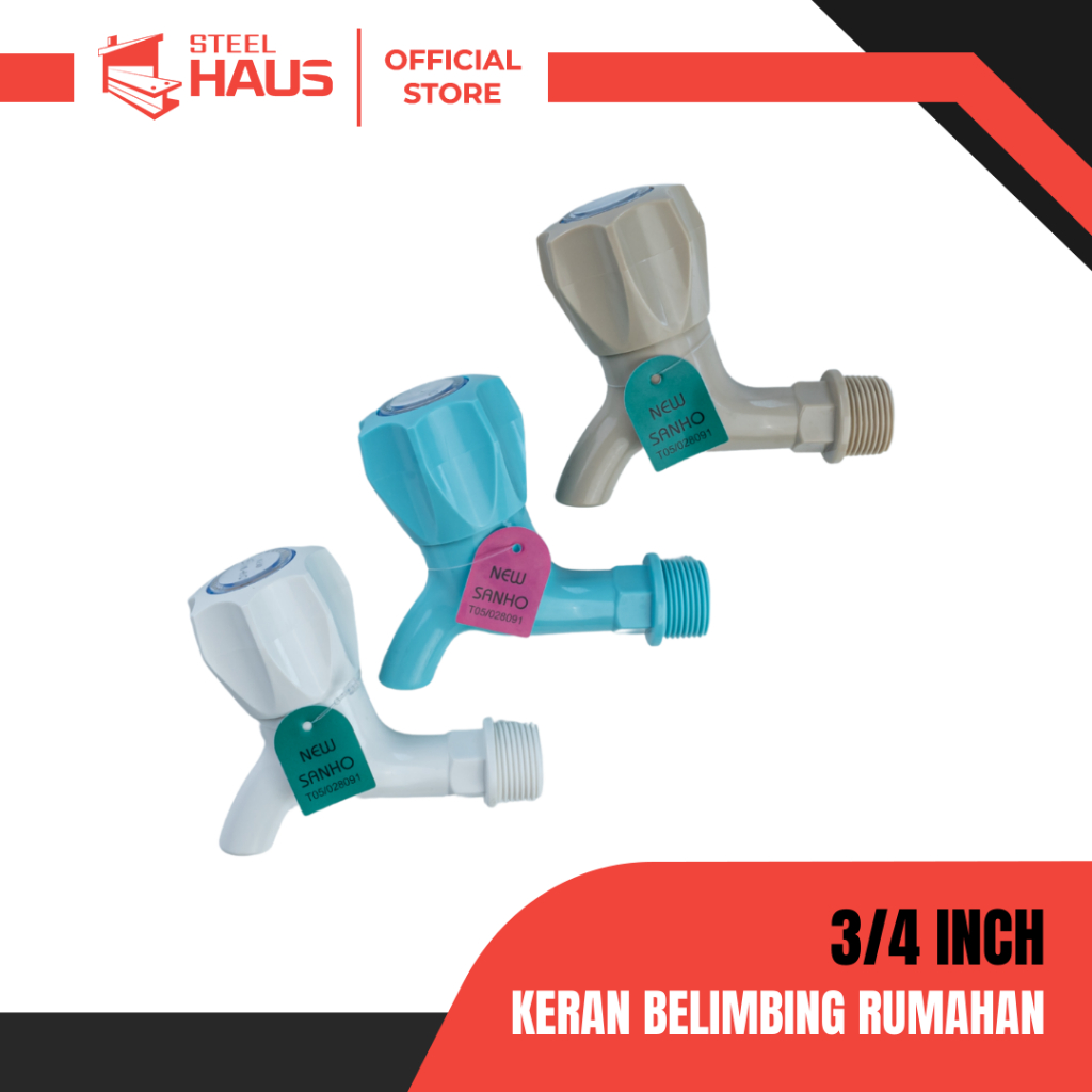 Jual Kran Pvc Belimbing / Putar 3/4" New Sanho - Keran Putar Tembok ...