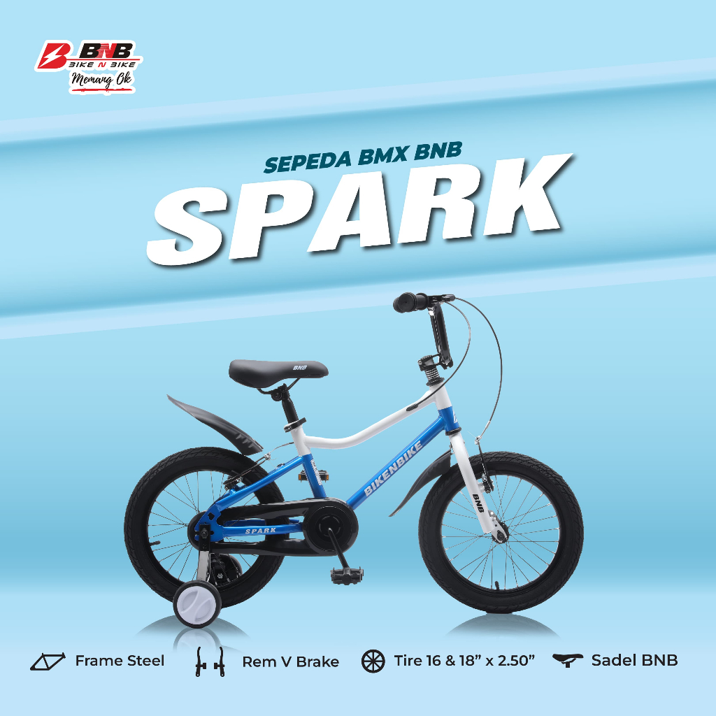 Jual Sepeda Anak Laki BMX BNB SPARK Ukuran 12 16 18 Inch Usia 2-8 Tahun ...