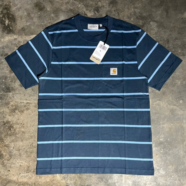 Jual C WIP S/S Aiken Pocket Aiken Stripe Dusky Blue - Original 100% ...