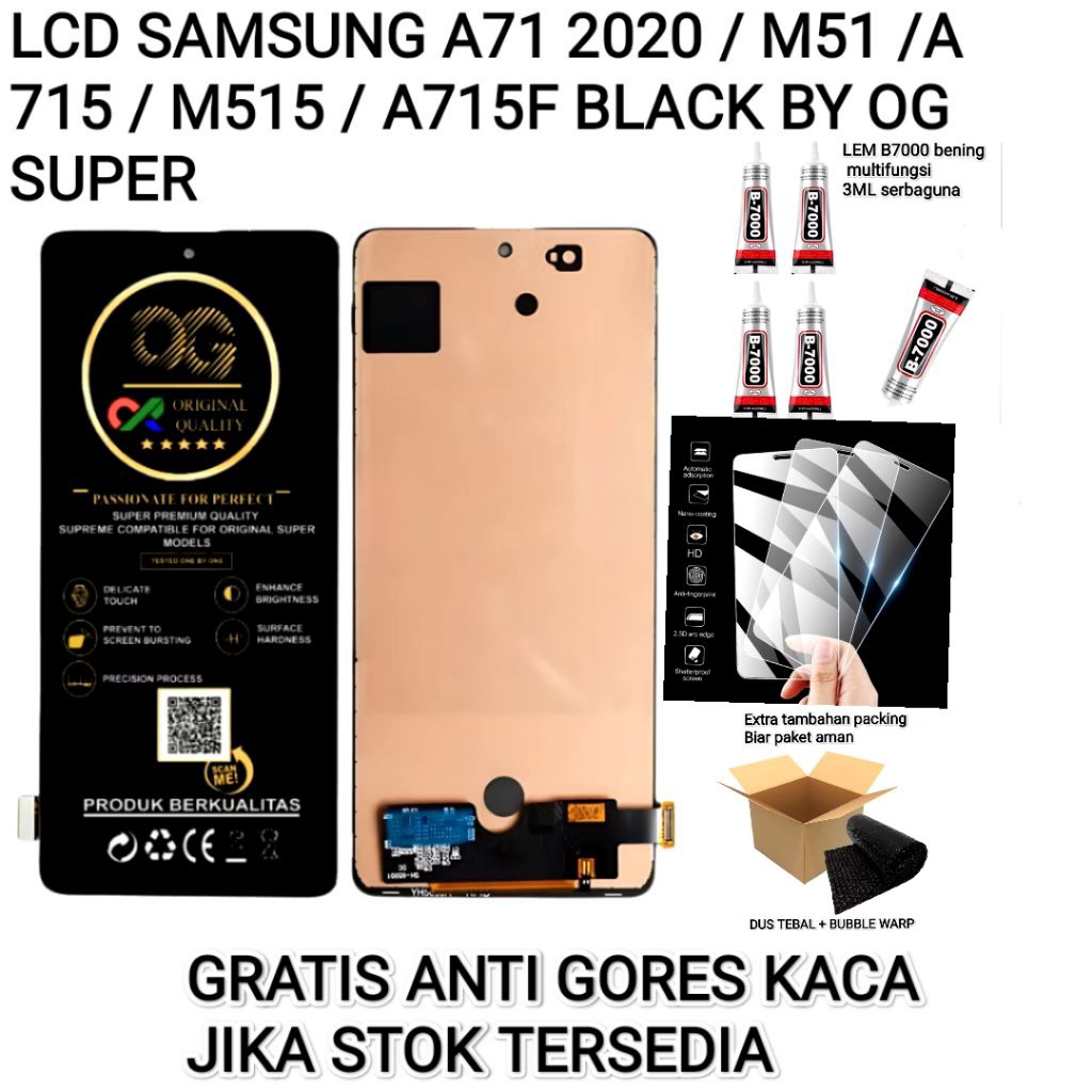 Jual LCD SAMSUNG A71/M51/A715/M515/A715F ORIGINAL BLACK BY OG SUPER ...