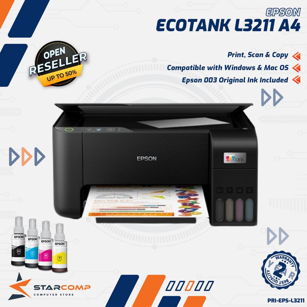 Jual Epson L3211 EcoTank A4 Printer All in One Ink Tank Print Scan Copy ...
