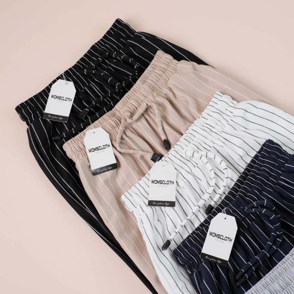 Jual Womscloth - Everyday Pants - Stripe Pants Bangkok - Celana Panjang Wanita Baggy Kantor ...