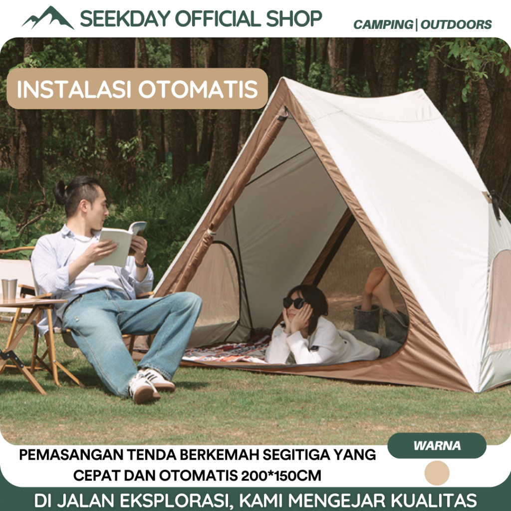 Jual SEEKDAY- Tenda berkemah/Tenda segitiga otomatis penuh/Dapat ...