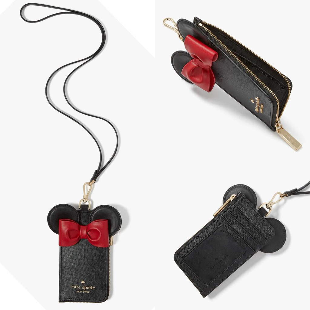 Jual Kate Spade X Disney Minnie Mouse Lanyard Black AUTHENTIC | Shopee ...