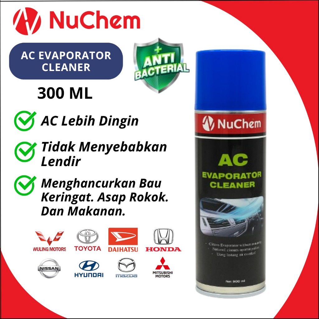 Jual Pembersih AC Mobil NUCHEM 300ML – AC Evaporator Cleaner Spray ...