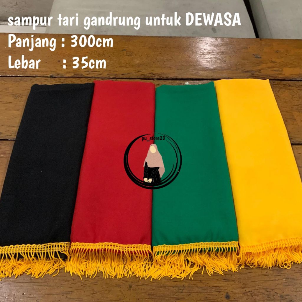 Jual Selendang tari, Sampur tari gandrung dewasa (300cm×35cm) | Shopee ...