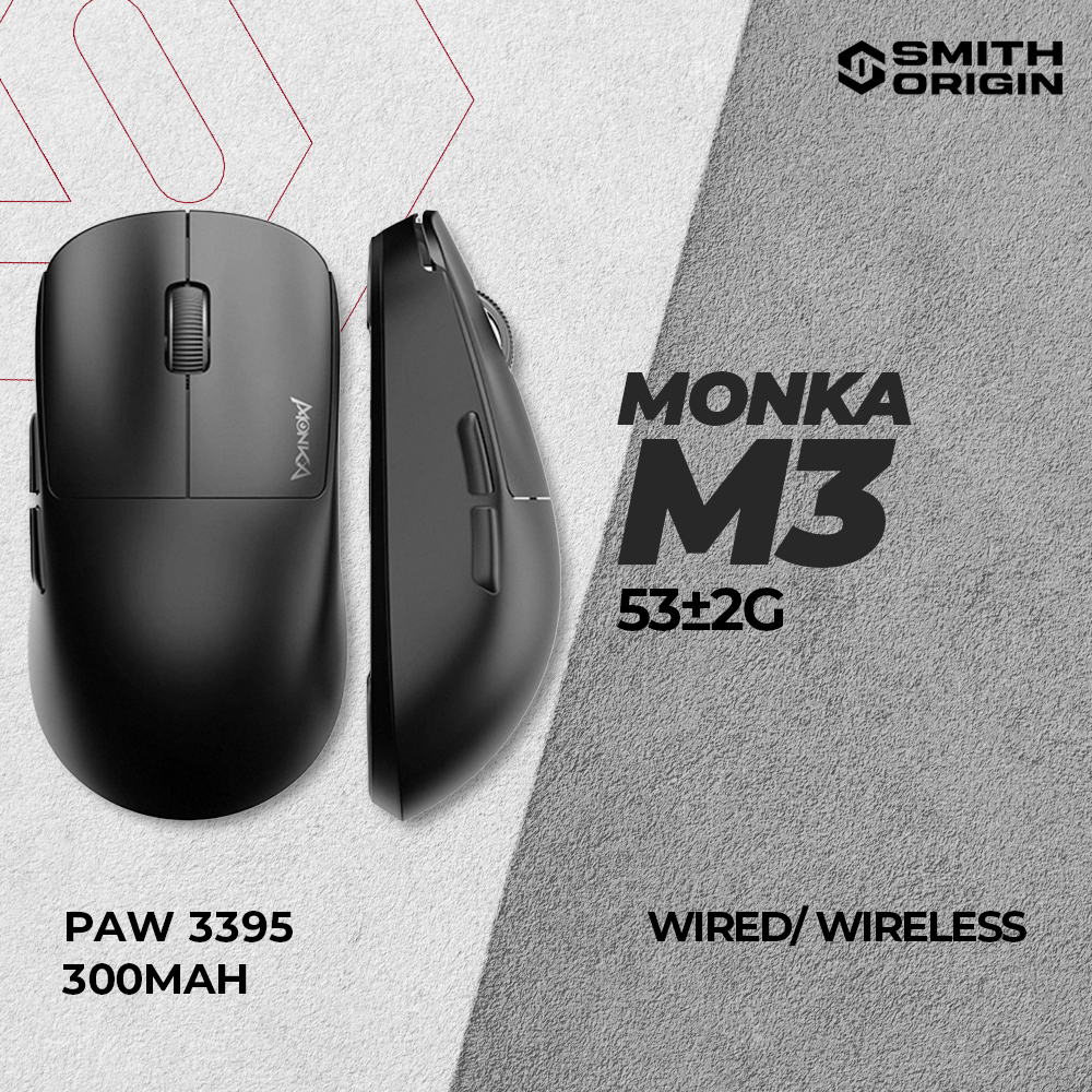 Jual Monka M3 PAW3395 Wireless Gaming Mouse | Shopee Indonesia