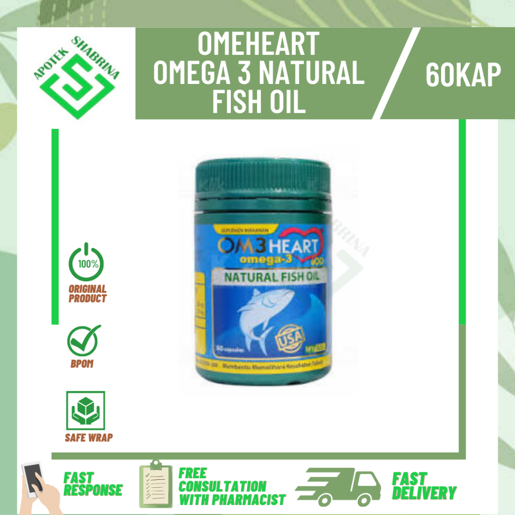 Jual omeheart minyak ikan omega 3 ome heart omeheart 30 kapsul/ 60 ...