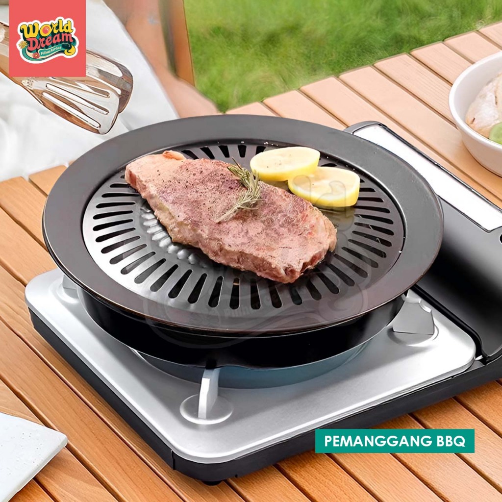 Jual Worlddream Alat Pemanggang Bbq 32cm Grill Pan Dan Wajan Panci ...