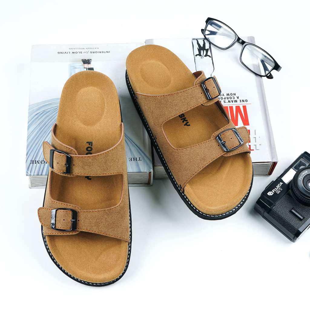 Jual Footsky - Martis Suede Brown2 Sandal Casual Pria Wanita Sendal ...