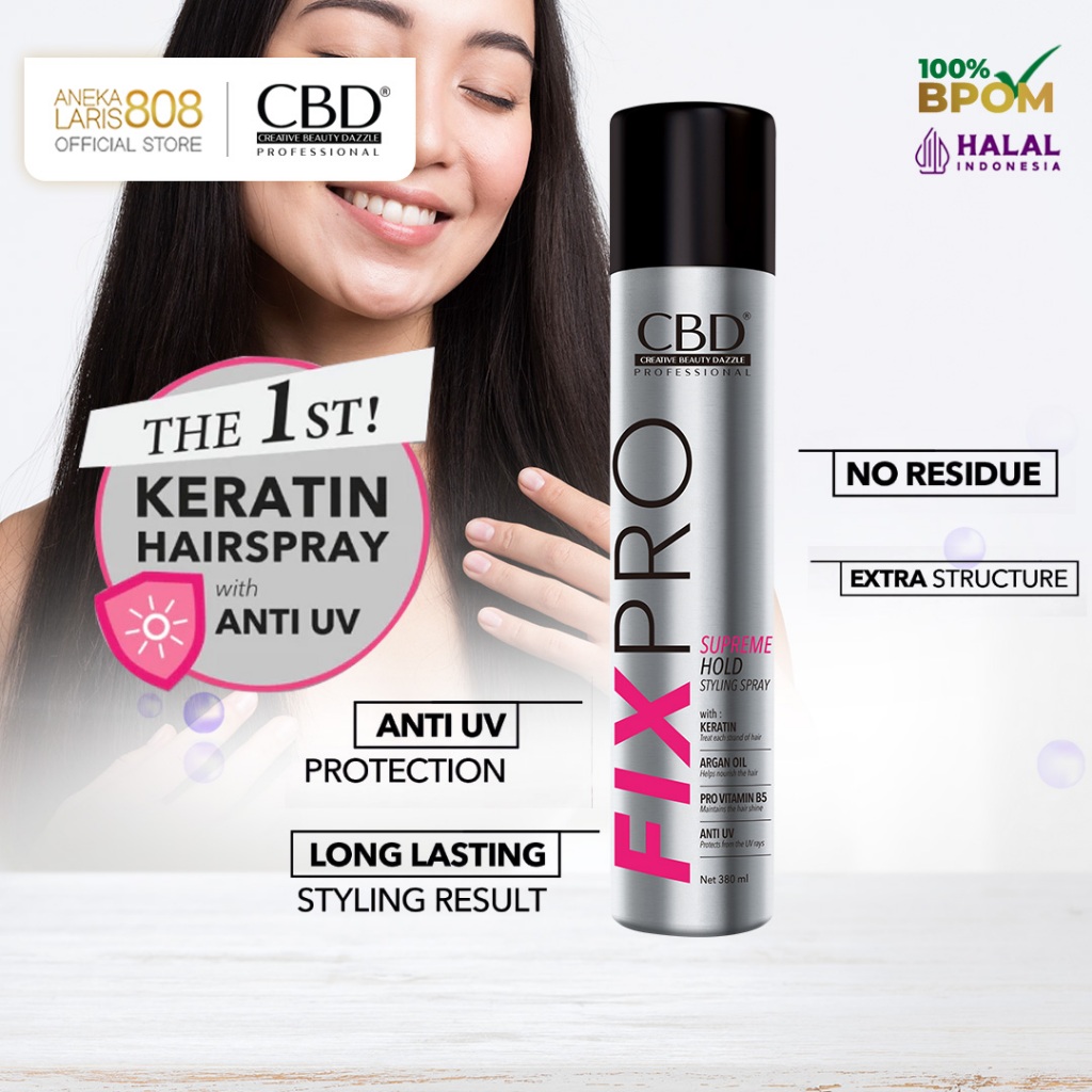 Jual CBD Hair Spray Hold Styling Fix Pro Supreme - Style Rambut Tahan ...