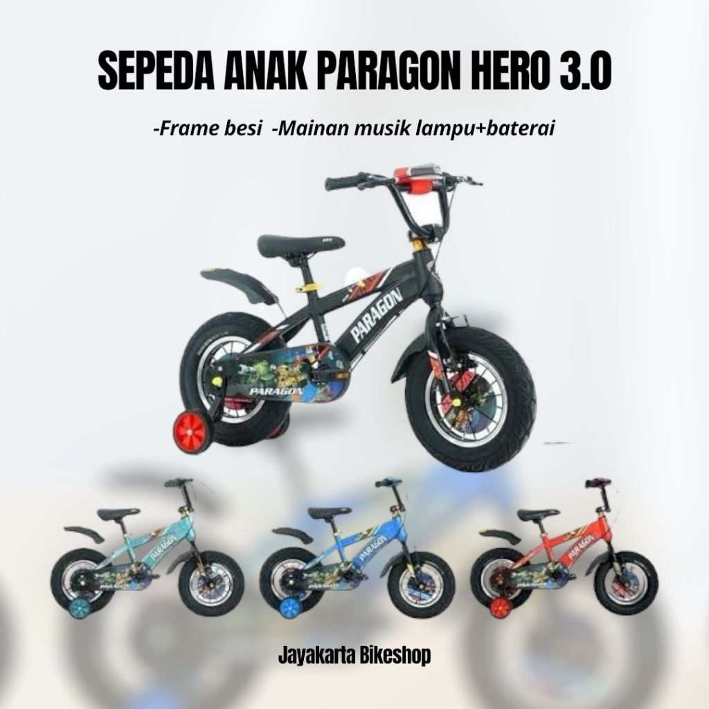 Jual SEPEDA ANAK 12 INCH PARAGON HERO 3.0 | KIDS BIKE ORIGINAL | Shopee ...