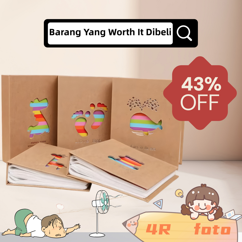 Jual 【BEST SELLER】（kids_kiss）Buku Album 4r plus Lucu - Isi 100 Lembar ...