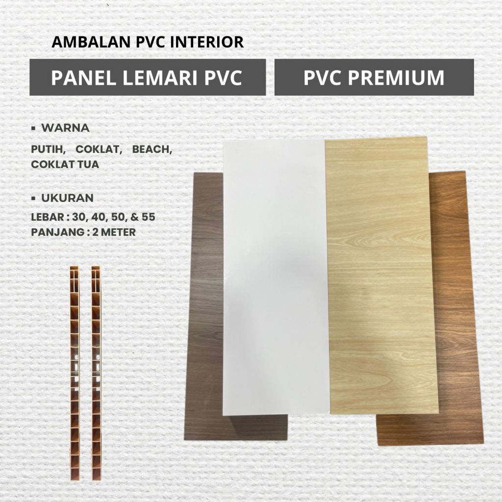 Jual Ambalan PVC Interior Rak Dinding Lemari Premium – Panjang 2 Meter ...