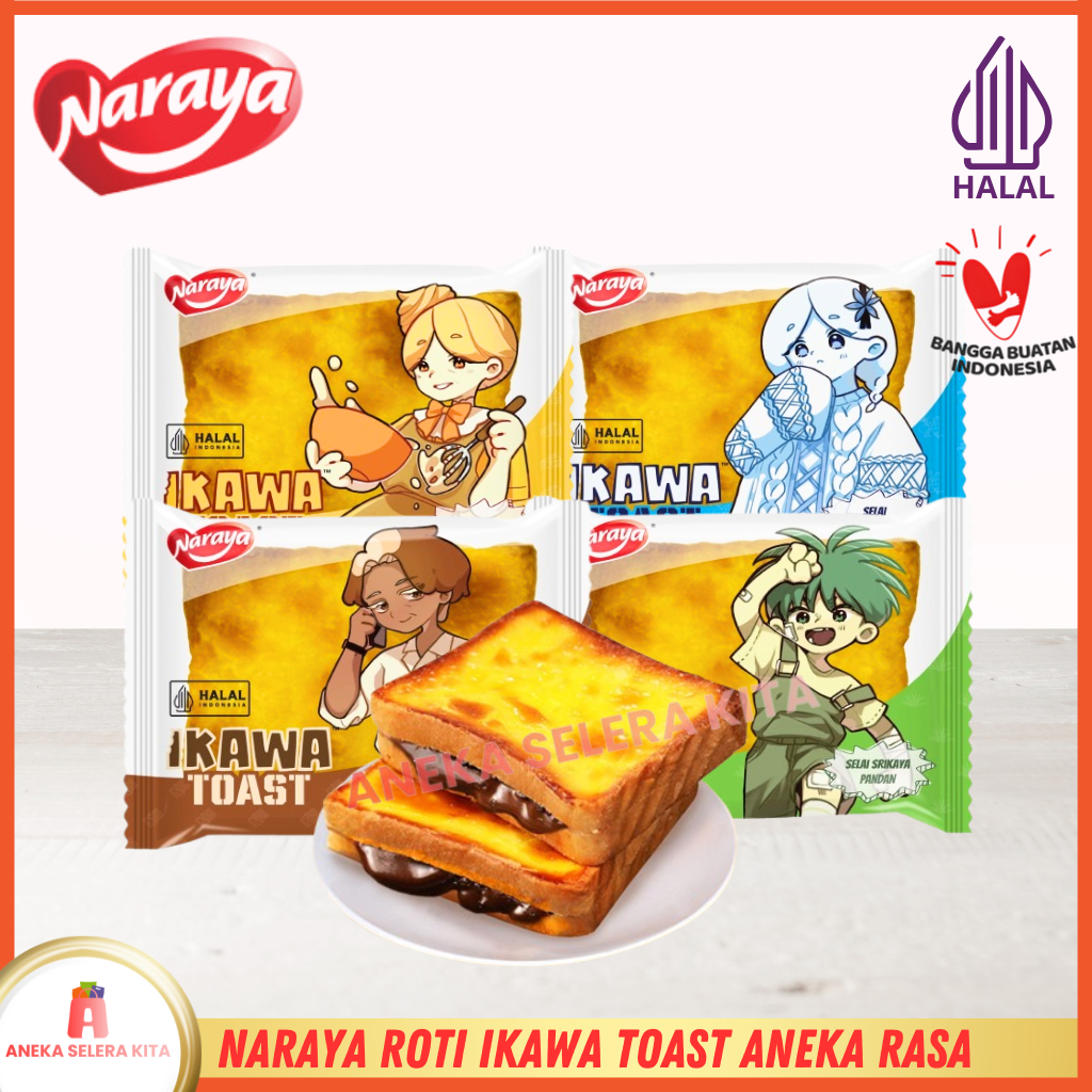 Jual Naraya Ikawa Toast Roti Panggang Viral Rasa Coklat, Cheese ...