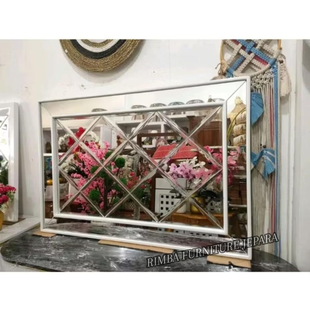 Jual KACA CERMIN HIAS DINDING,KACA BEVEL SILANG | Shopee Indonesia