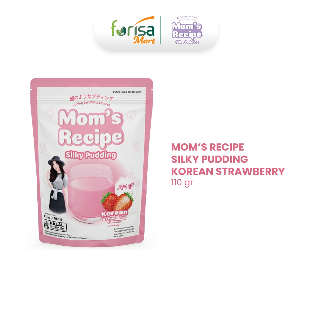 Jual Mom's Recipe Silky Pudding Rasa Korean Strawberry Pouch 110gr ...