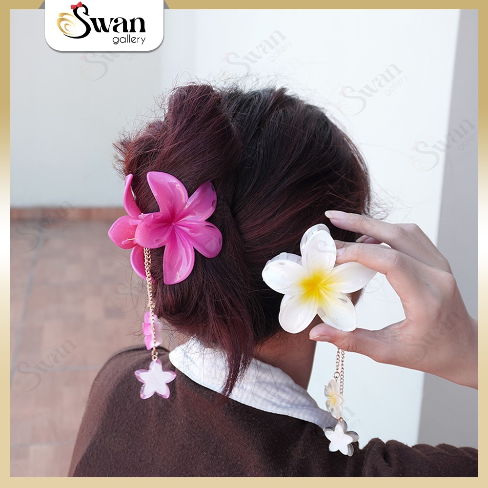 Jual Jepit Rambut Kamboja Rantai Kaitan Bunga Bali Glossy Jedai Elegant ...
