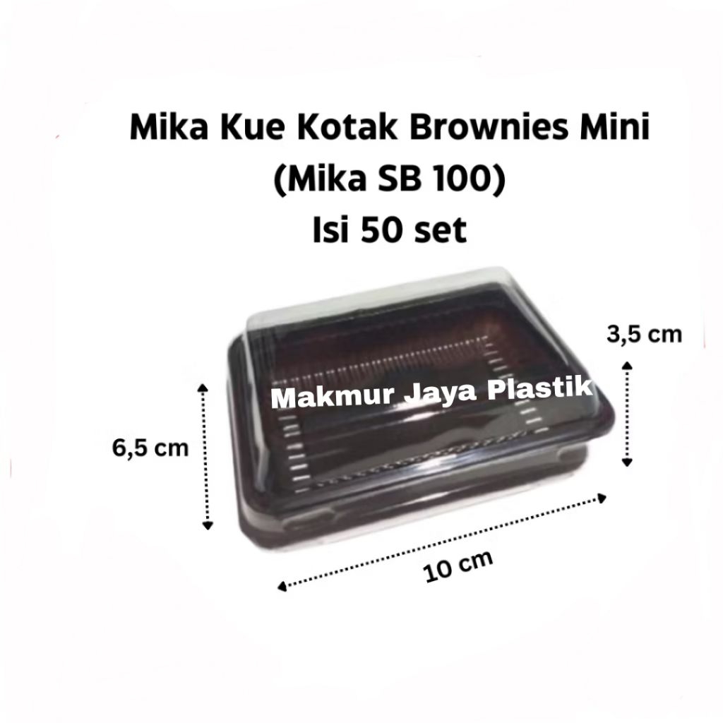 Jual (50 pcs) Mika SB 100/Mika Brownies Mini/Mika Kue Mini/Mika SB100 ...