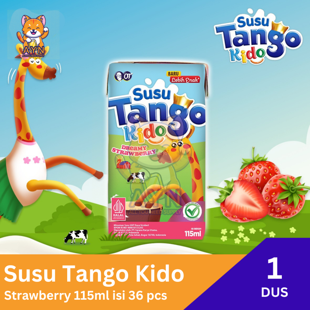 Jual Susu Tango Kido UHT 115 ml [ 1 dus isi 36 pcs ] | Shopee Indonesia