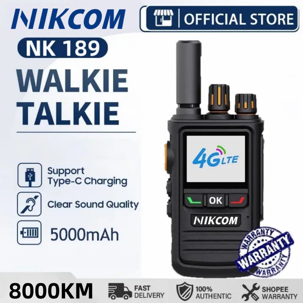 Jual NIKCOM 189 HT Android Walkie Talkie Global PTT 2G/3G/4G/5G WIFI ...