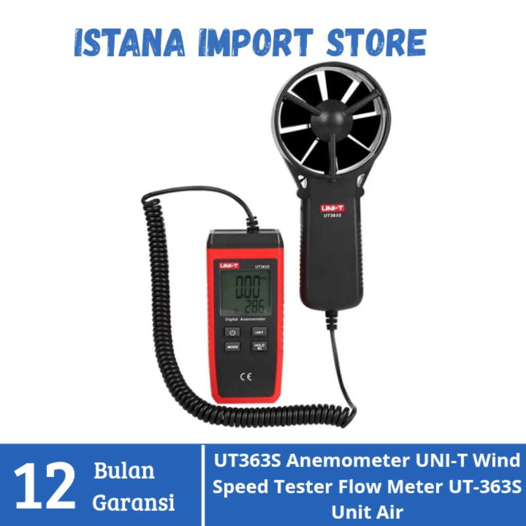 Jual UT363S Anemometer UNI-T Wind Speed Tester Flow Meter UT-363S Unit ...