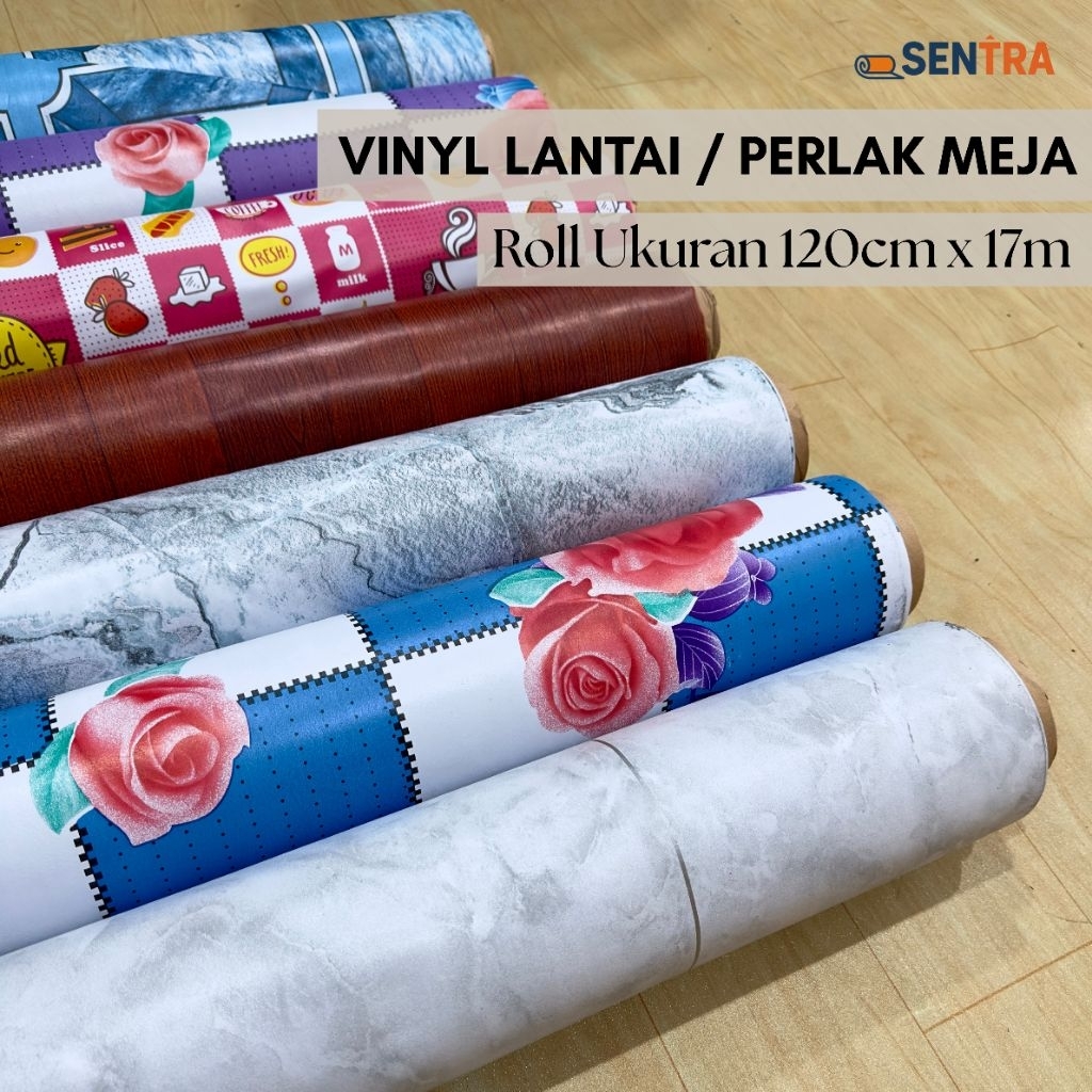 Jual Karpet Vinyl Lantai 120cm x 17m Perlak Taplak Meja Alas Lemari ...