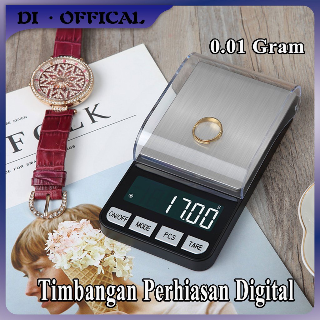 Jual Timbangan Emas 0.01 Gram Mini Digital Pocket Scale 500/0.01 Gram ...