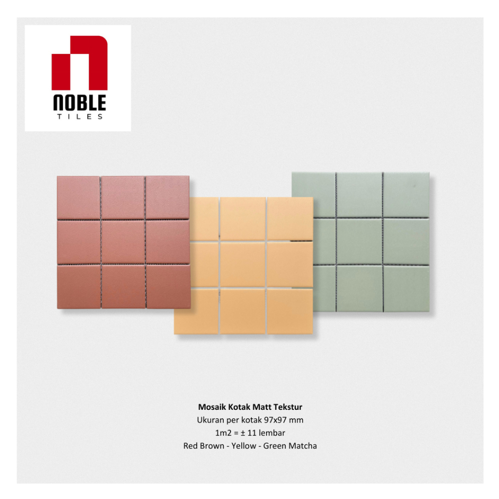 Jual Noble Tiles Mosaik Keramik Kotak Matt Tekstur 30x30 | Shopee Indonesia