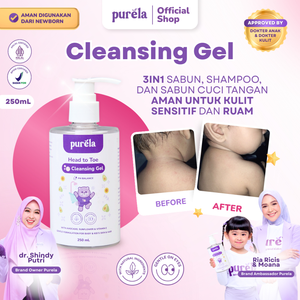 Jual [Official] Purela Head To Toe Cleansing Gel 250 - Menutrisi dan ...