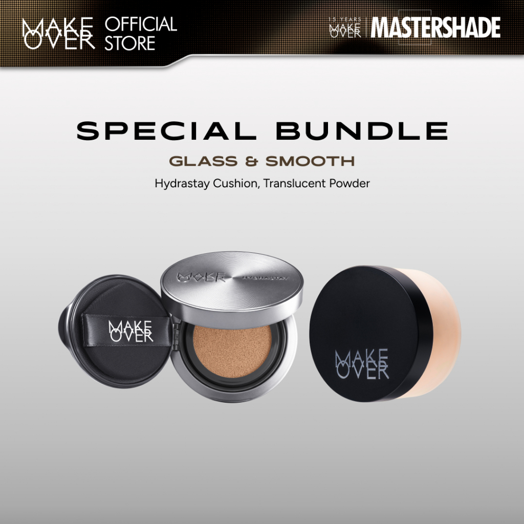 Jual MAKE OVER Glass and Smooth Bundle: Hydrastay Prismatic Glass Cushion + NEW! Silky Smooth ...