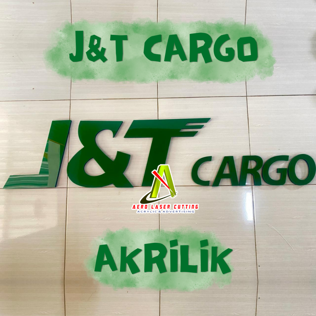 Jual LOGO JNT CARGO UK. 27 cm AKRILIK MURAH/AKRILIK JNT/LABEL EKSPEDISI ...