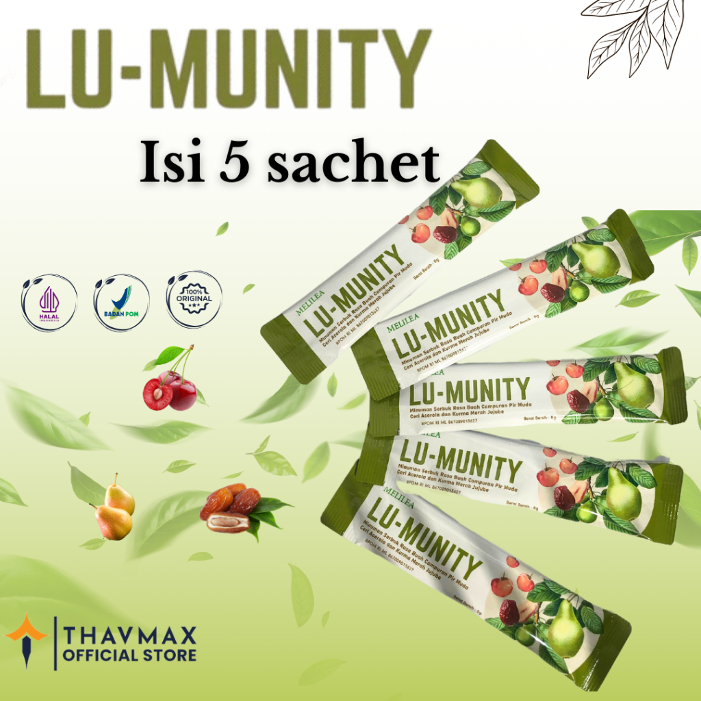 Jual Minuman Booster Serbuk MELILEA LU-MUNITY Eceran 5 sachet Rasa Buah ...