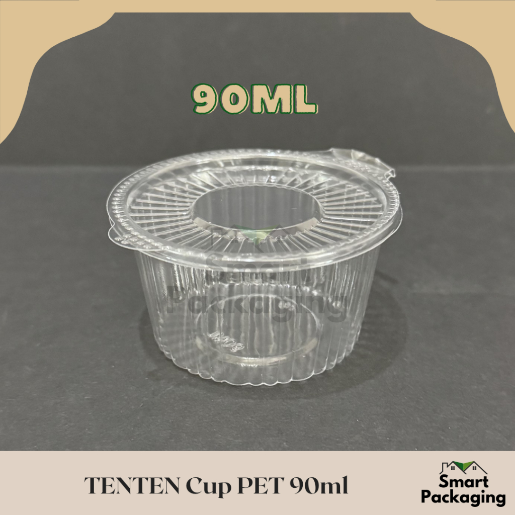 Jual [ISI 50 PCS] TENTEN Cup PET 90ml / Cup Plastik Kecil 90 ml Garis ...