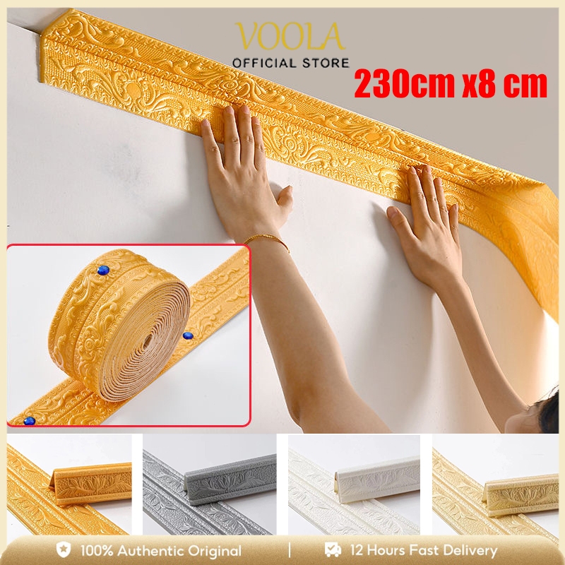 Jual VOOLA List Wallpaper Dinding Wallpaper Dinding Wall Border List 3D ...