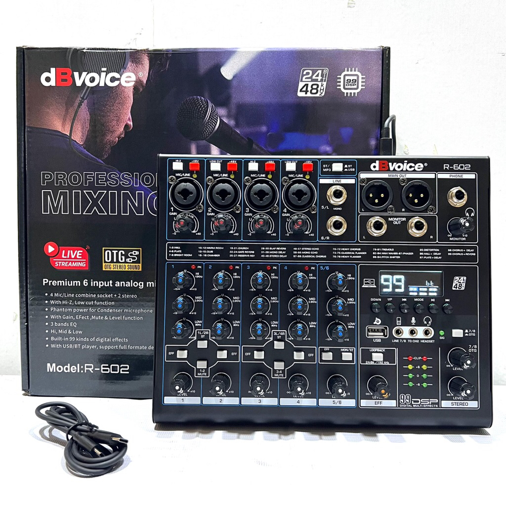 Jual Mixer dbvoice R 602 Original Product 6 Channel With OTG Live ...