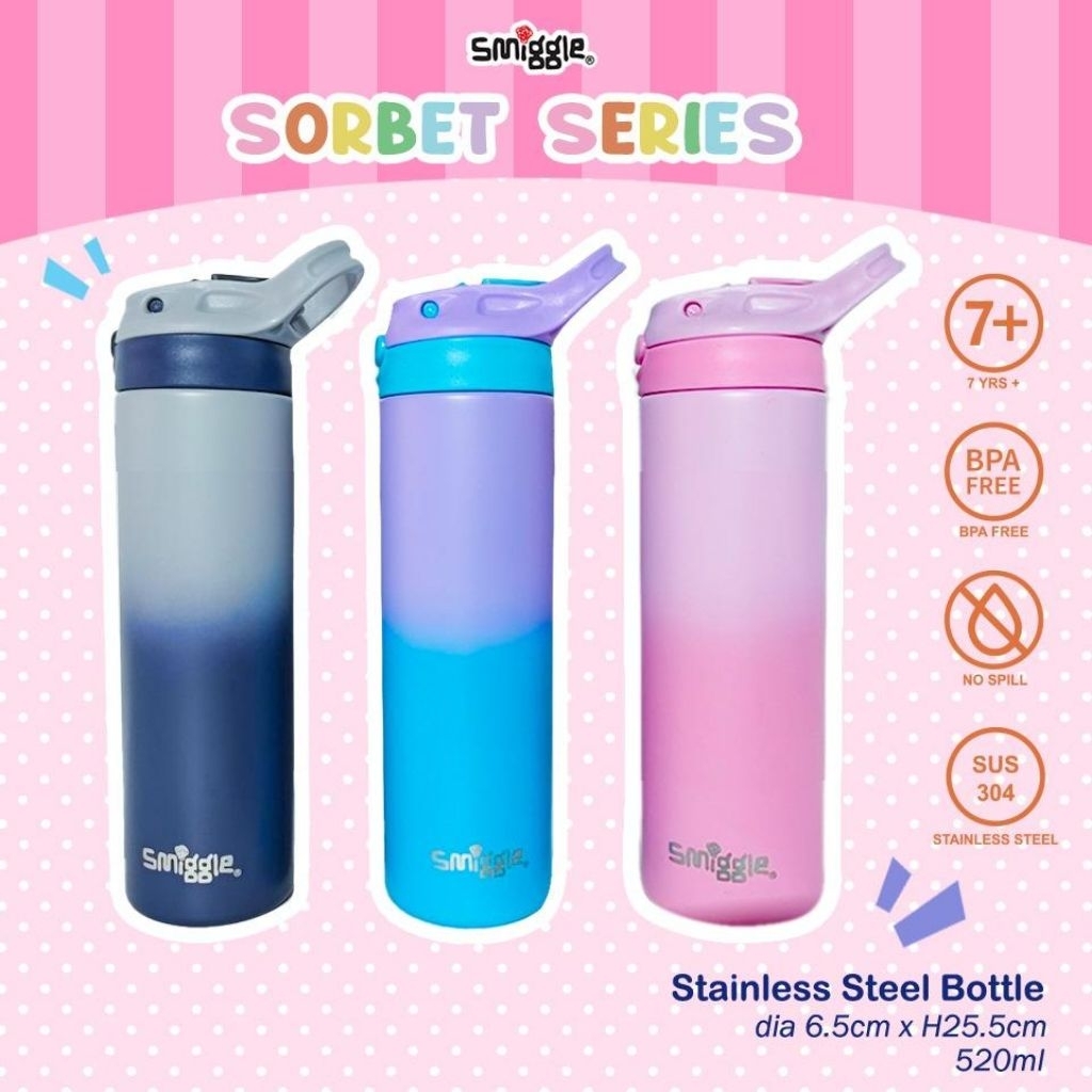Jual Smiggle flip botol air minum gradasi 520 ml stainless steel 304 ...