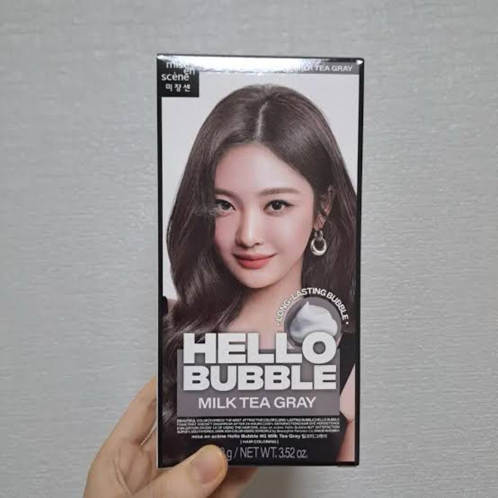 Jual [Ready & New] Hello Bubble Milk Tea Gray Hair Color 100g | Shopee ...