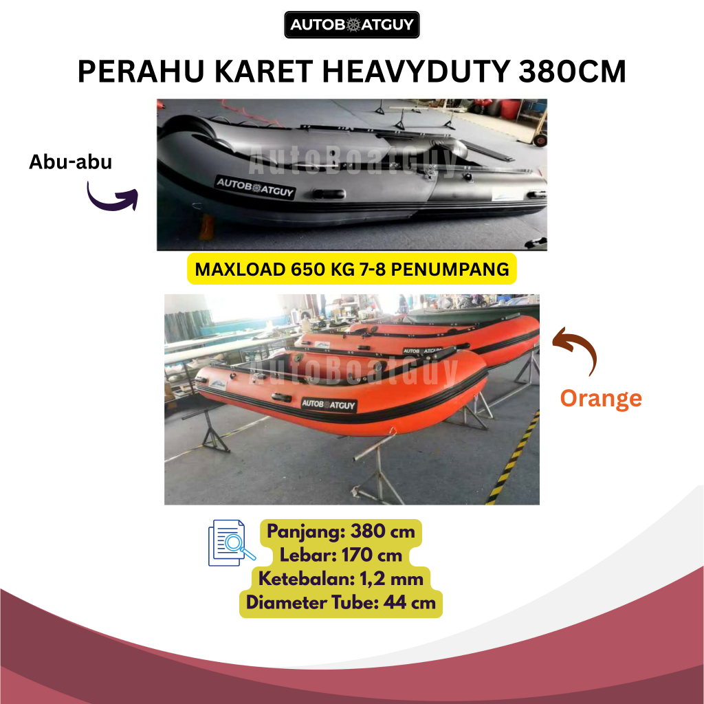 Jual Perahu Karet 380 CM Rescue Mancing Heavy Duty LCR PVC ( Rubber ...