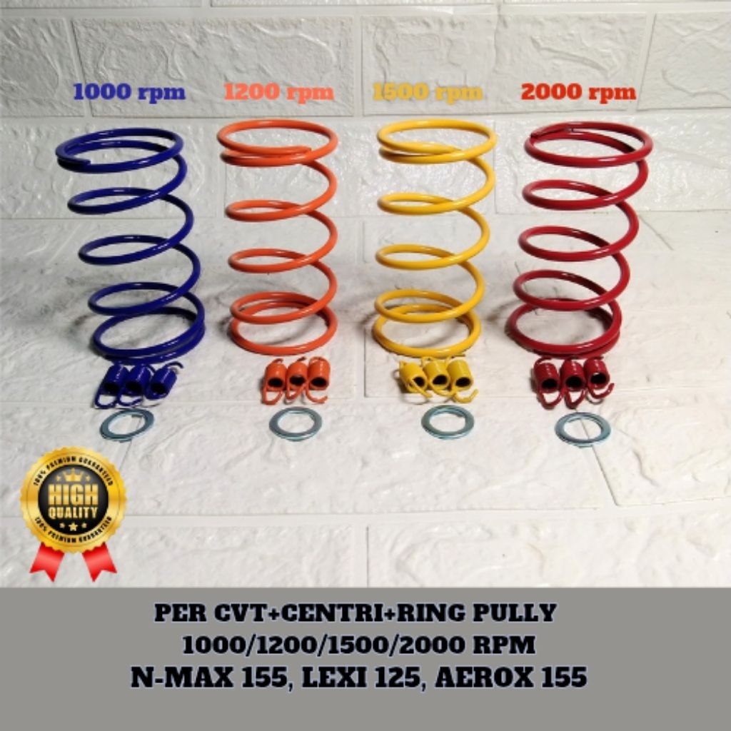 Jual PER CVT 1000/1200/500/2000 RPM + PER CENTRI + RING PULLY NMAX 155 ...