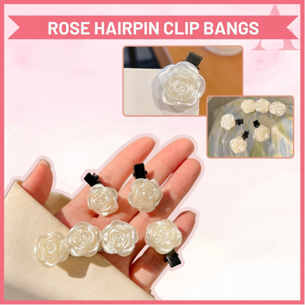 Jual Jepit Rambut Korea Bunga Mawar Import Mini Hairpin Clip Bangs ...