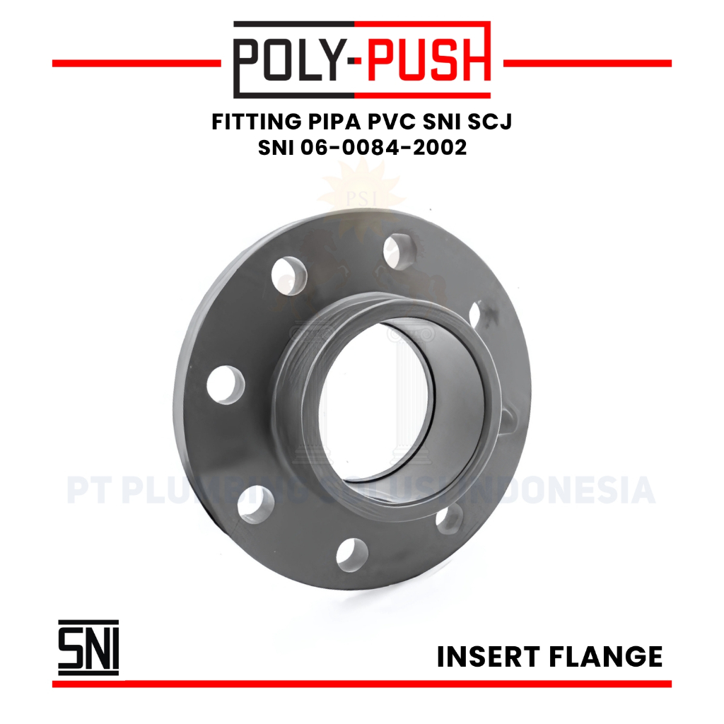 Jual Poly Push Flange PVC SNI 3 Inch / 90 mm Insert Flange / Flendes ...