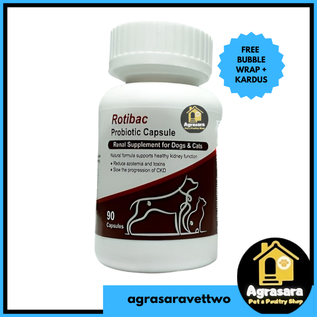 Jual Rotibac Probiotic Kapsul Suplemen Renal / Kidney / Ginjal Kucing ...