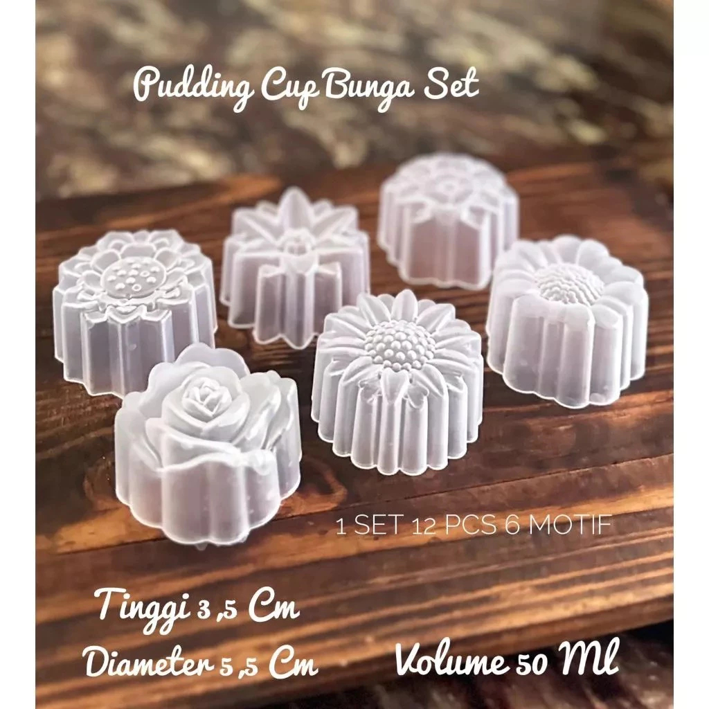 Jual [Isi12] Cetakan Cup Bunga Set Kue 5.5 cm Plastik / Cetakan Bunga ...