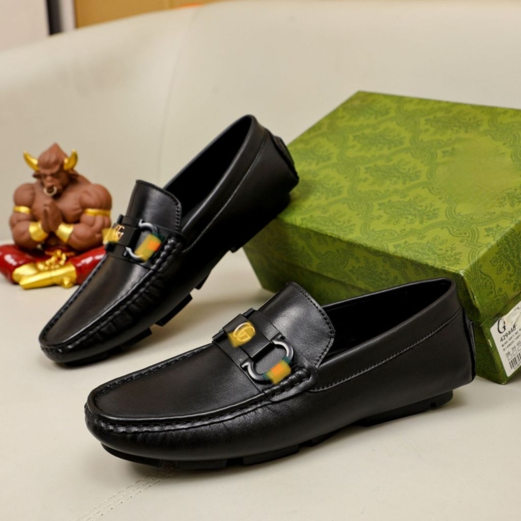 Jual Sepatu Loafer pria slip on sepatu slop kulit | Shopee Indonesia